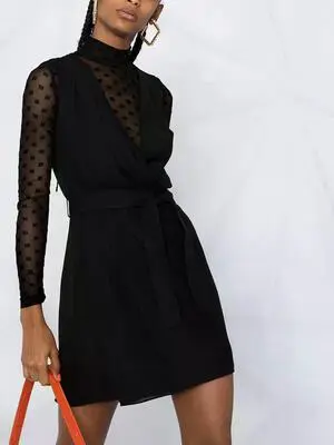 Dsquared2 Belted Silk-crepe Dress