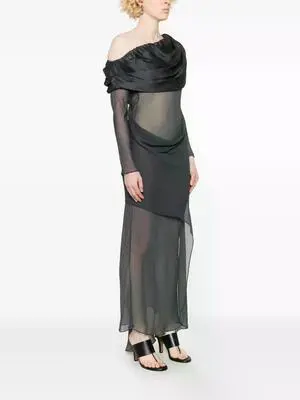 Christopher Esber Silk Organza Sheer Maxi Dress