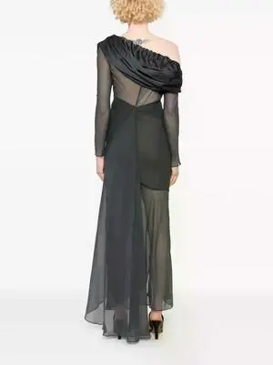 Christopher Esber Silk Organza Sheer Maxi Dress