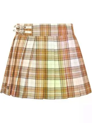 Philipp Plein Pleated Flame Skirt - Neutrals