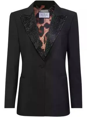 Philipp Plein Skull Embellished Blazer - Black