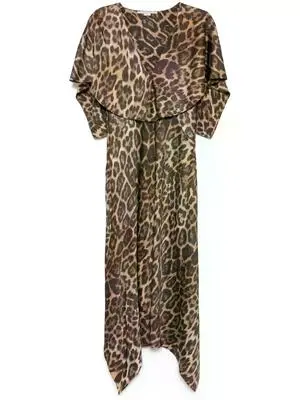 Stella McCartney Leopard Print Midi Dress