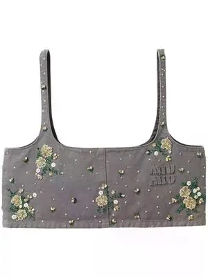 Miu Miu Cropped Camis Tanks For Women