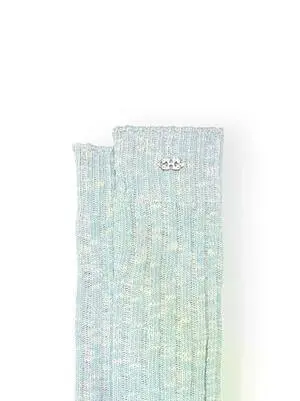 GANNI Ribbed Knit Socks