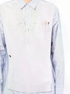 MAISON MARGIELA Destroyed Spliced Knit Shirt