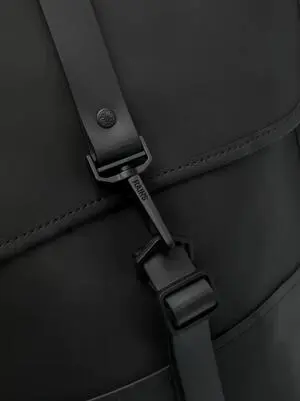 Rains Buckle-strap Backpack - Black