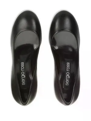 SERGIO ROSSI Pilier Leather Pumps