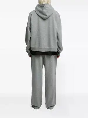 MAINLESS Zip-up Hoodie With Distressed Finish - Grey