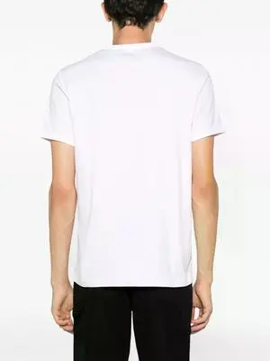 Fred Perry Ringer Wreath-embroidered T-shirt - White