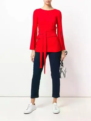 P.a.r.o.s.h Rolled Cropped Trousers - Blue