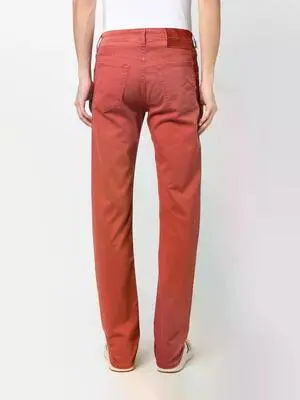Jacob Cohen Straight-leg Jeans With Attached Scarf - Red