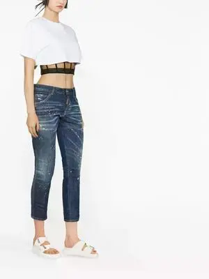 Dsquared2 Low-rise Paint-splatter Jeans