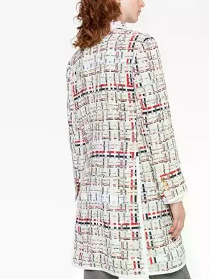 Thom Browne Single-breasted Tweed Coat