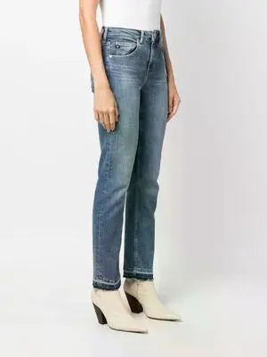 Ag Girlfriend Distressed Tapered Jeans