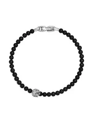 David Yurman Sterling Memento Mori Skull Bracelet