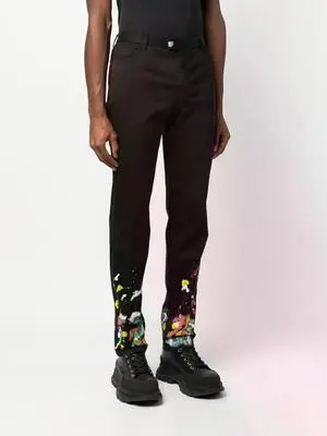 Philipp Plein Paint-splatter Effect Chinos