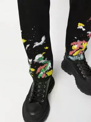 Philipp Plein Paint-splatter Effect Chinos