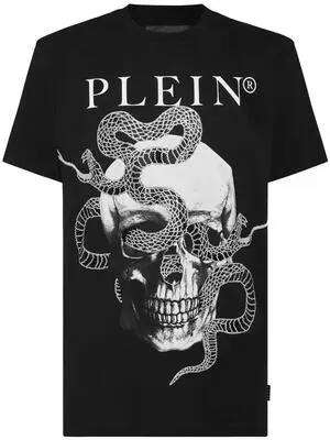 Philipp Plein Ss Stones Snake T-shirt - Black