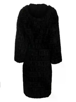 Versace Monogram-pattern Hooded Bathrobe