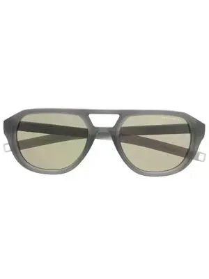 Dita Pilot-frame Logo Sunglasses - Grey