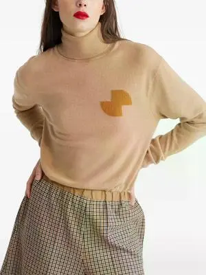 PATOU Jp Roll-neck Sweater - Brown