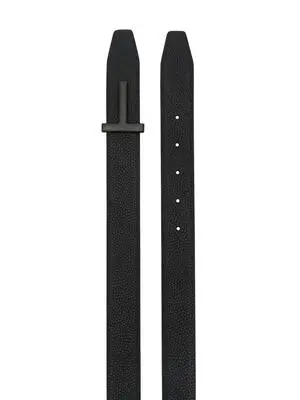 TOM FORD Logo Buckle Leather Belt - Black