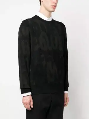 Alexander McQueen Intarsia-knit Logo Sweater