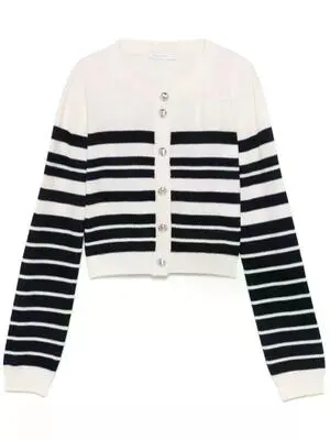 Patrizia Pepe Striped Cardigan - Neutrals