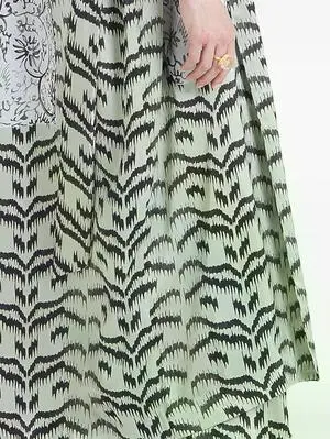 TEMPERLEY LONDON Cleo Floral-print Silk-blend Coat - Green