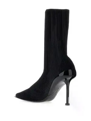 Alexander McQueen Slash 90mm Ribbed-knit Boots
