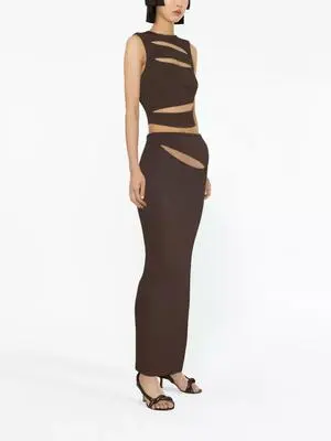 Christopher Esber Slash-detail Maxi Skirt - Brown