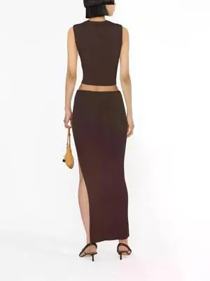 Christopher Esber Slash-detail Maxi Skirt - Brown