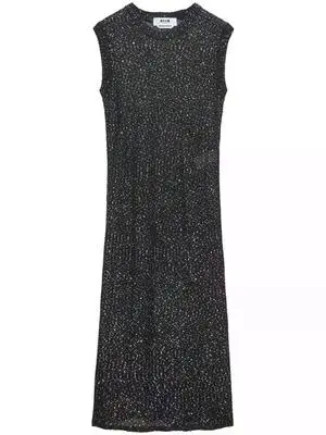 MSGM Sequin-embellished Midi Dress