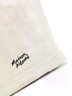 Maison Kitsuné Fox Head Canvas Tote Bag - Neutrals