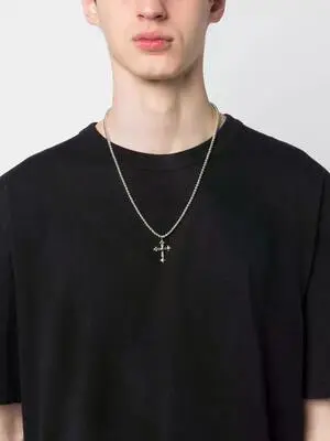 Emanuele Bicocchi Fleury Cross Beaded Necklace