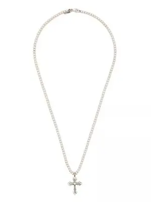 Emanuele Bicocchi Fleury Cross Beaded Necklace