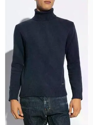 Dsquared2 Fine-knit Roll-neck Sweater - Blue