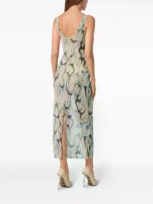 Philipp Plein Flame Midi Dress