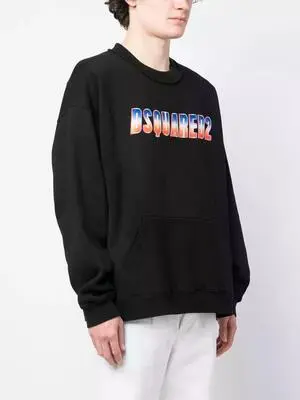 Dsquared2 Glittery Logo Crew Neck Sweatshirt