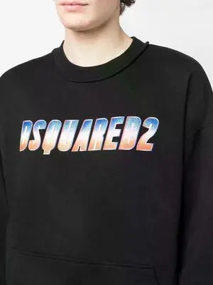 Dsquared2 Glittery Logo Crew Neck Sweatshirt