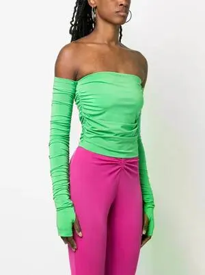 Andamane The Attico Off-shoulder Ruched Top
