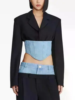 DION LEE Cropped Corset-style Blazer