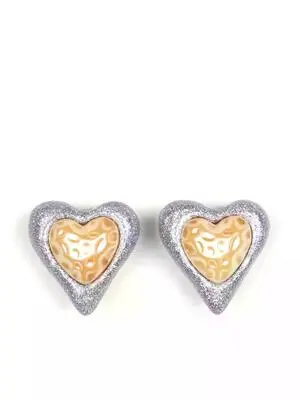 JULIETTA Heart-shaped Stud Earrings - Silver