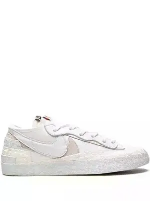 Nike X Sacai Blazer Low Patent Leather Sneakers - White