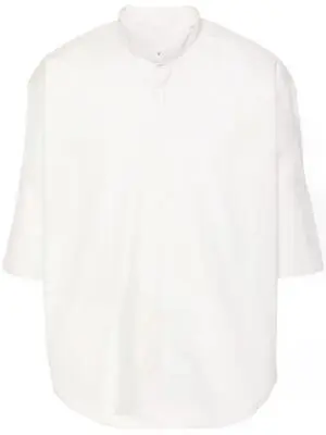 AMI Paris Band Collar Cotton Shirt