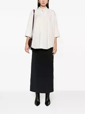 AMI Paris Band Collar Cotton Shirt
