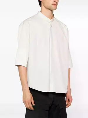 AMI Paris Band Collar Cotton Shirt