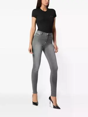 Philipp Plein High-waisted Skinny Jeans - Grey
