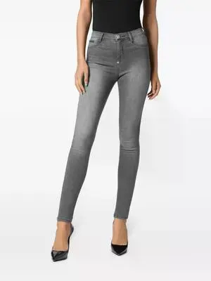 Philipp Plein High-waisted Skinny Jeans - Grey