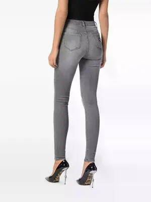 Philipp Plein High-waisted Skinny Jeans - Grey